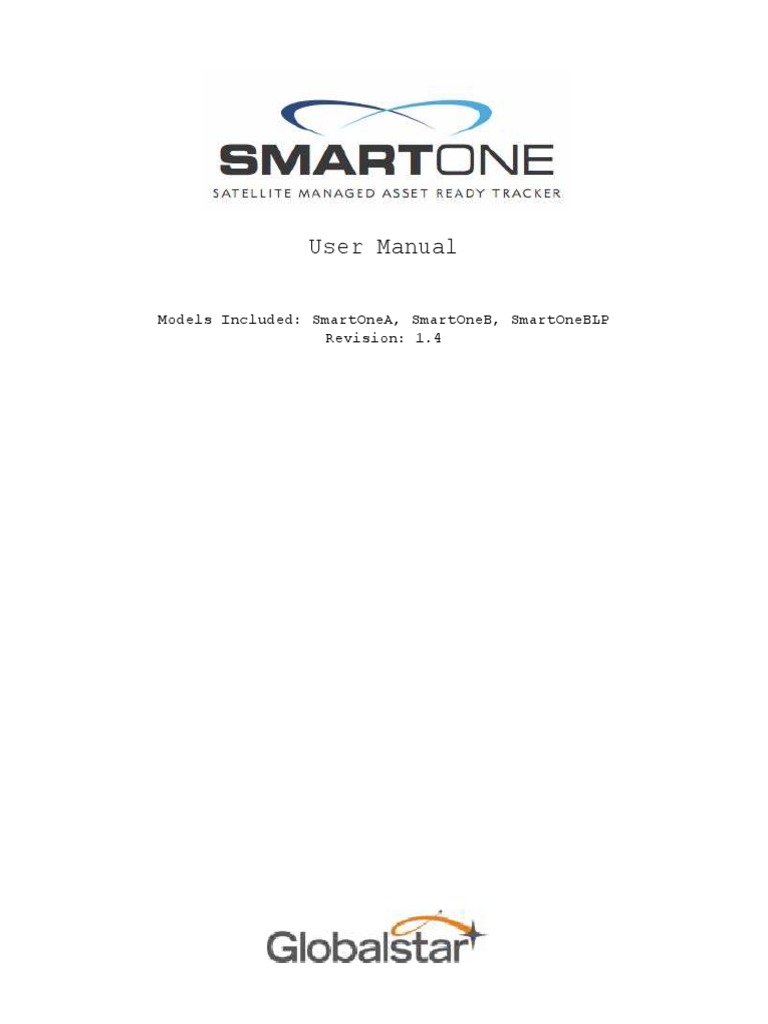 SmartOne-B User Manual Rev 1 4 | PDF | Usb | Global Positioning System