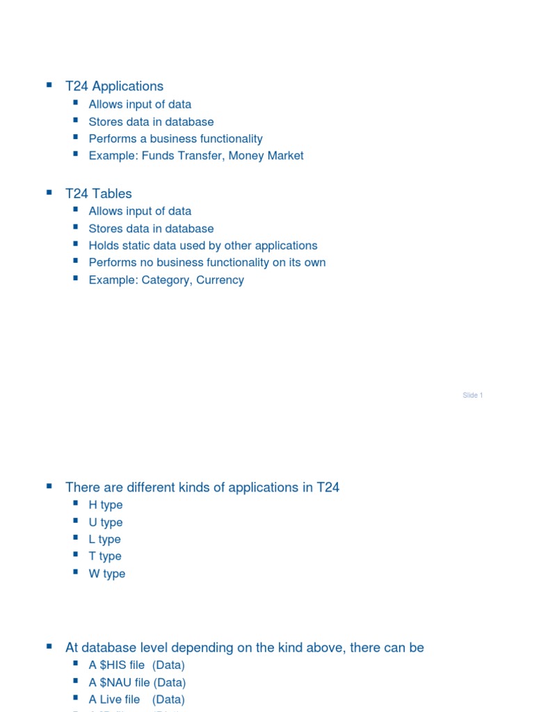 Understanding T24 Applications and Functions | PDF | Parameter (Computer Programming) | Subroutine
