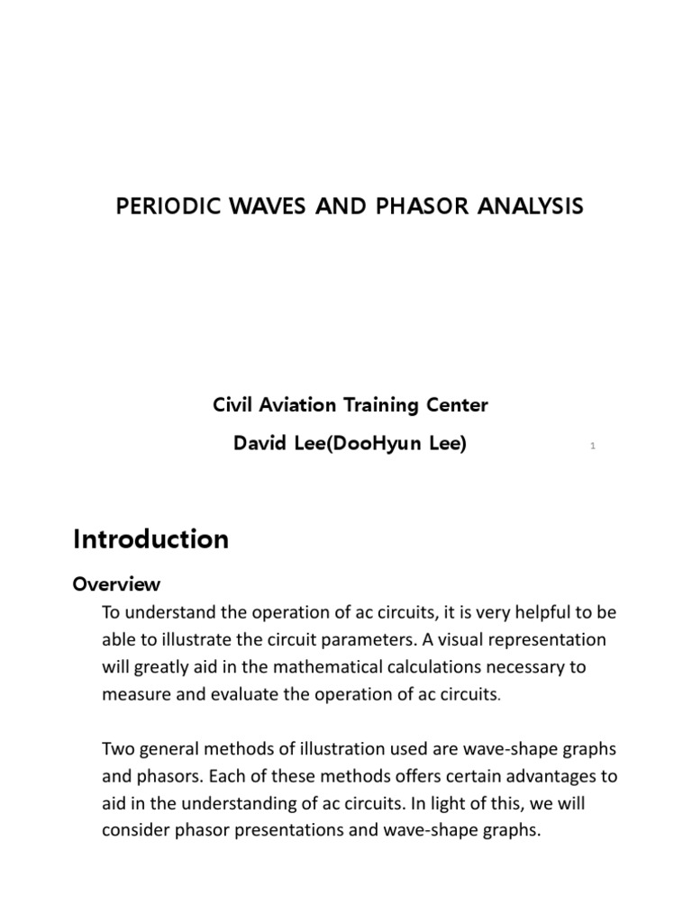 Periodic Waves And Phasor Analysis Pdf Complex Number Root Mean