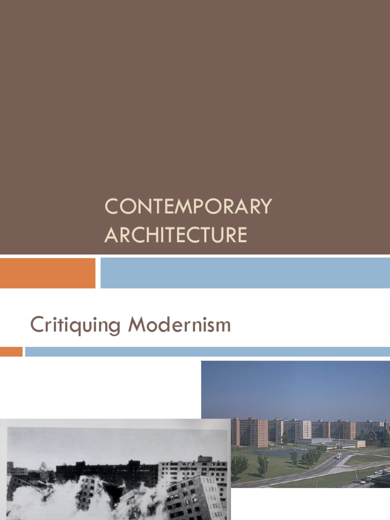 Contemporary Architecture | PDF | Architectural Styles | Architect