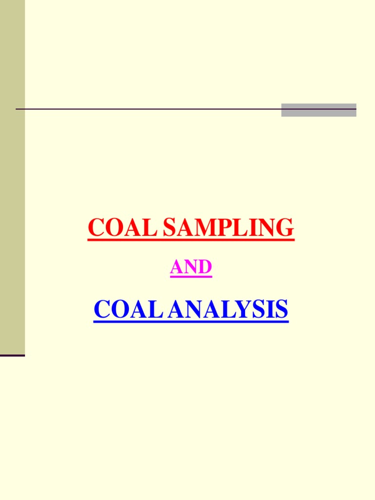 Coal Sampling & Analysis | Coal | Combustion
