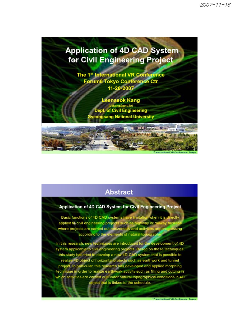 Application of 4D CAD System For Civil Engineering Project | PDF ...