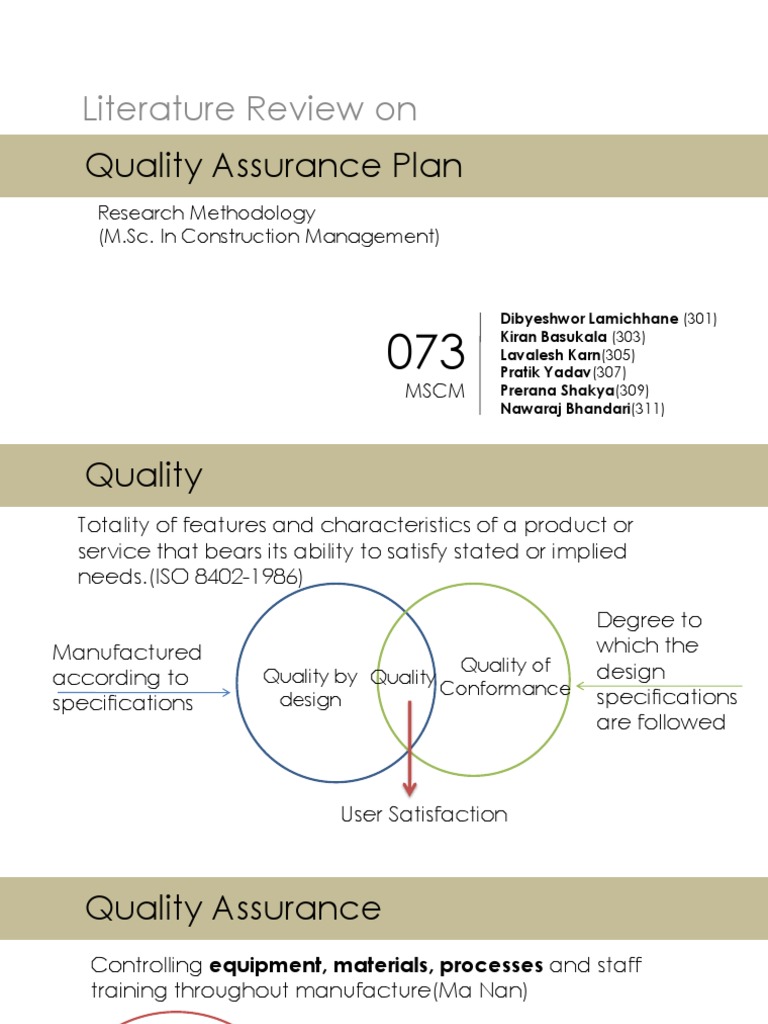 Literature Review | PDF | Quality Assurance | Evaluation