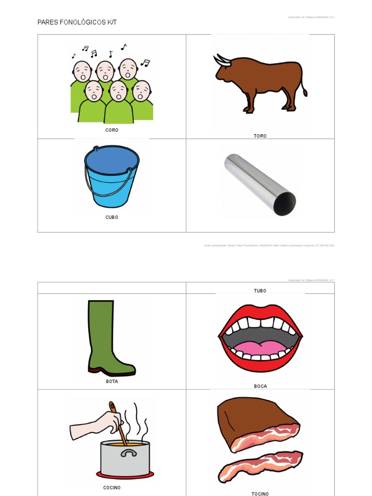Pares Fonológicos K-T | PDF