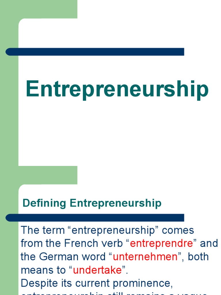 Entrepreneurs Characteristics, Functions & Types | PDF ...