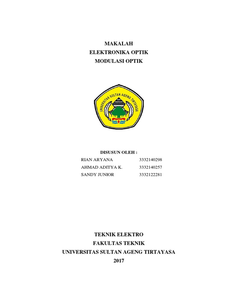 Klompok 5 - Modulasi Optik - (Rian Aryan3332140298, Ahmad ...