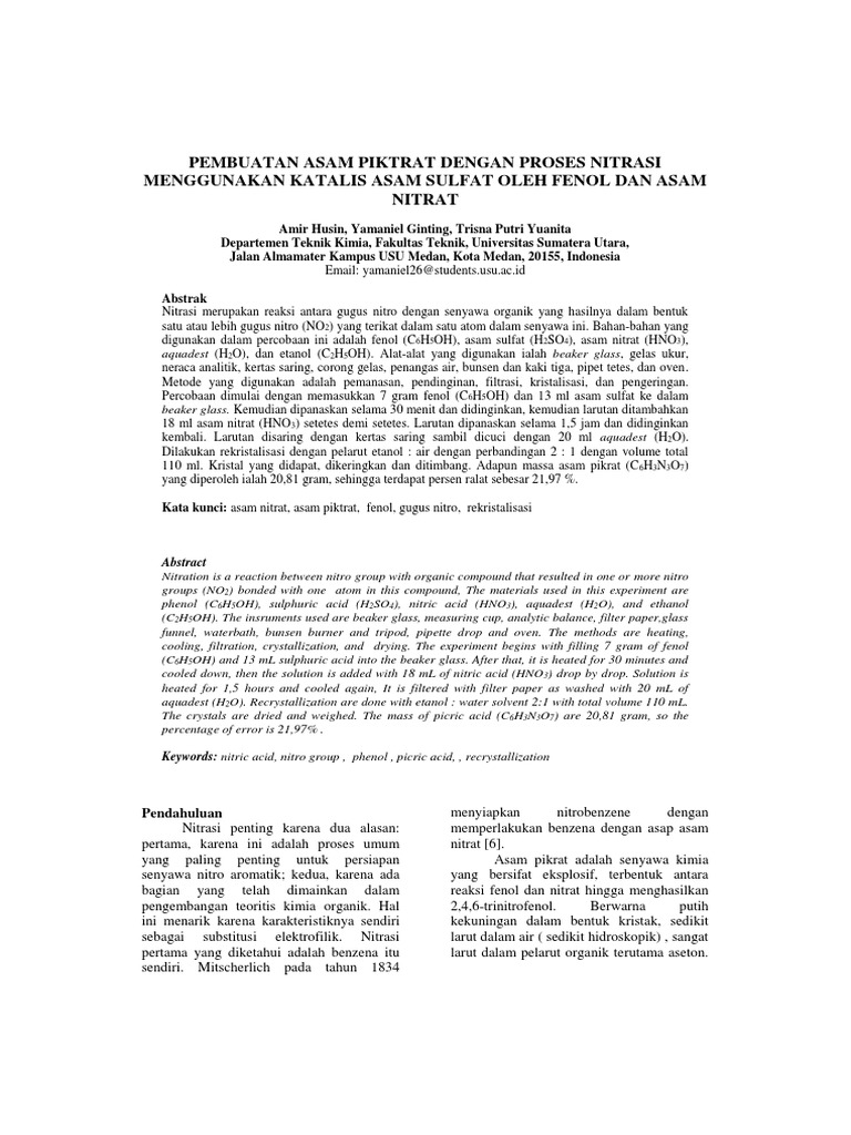 Nitrasi Fenol-1 2 | PDF