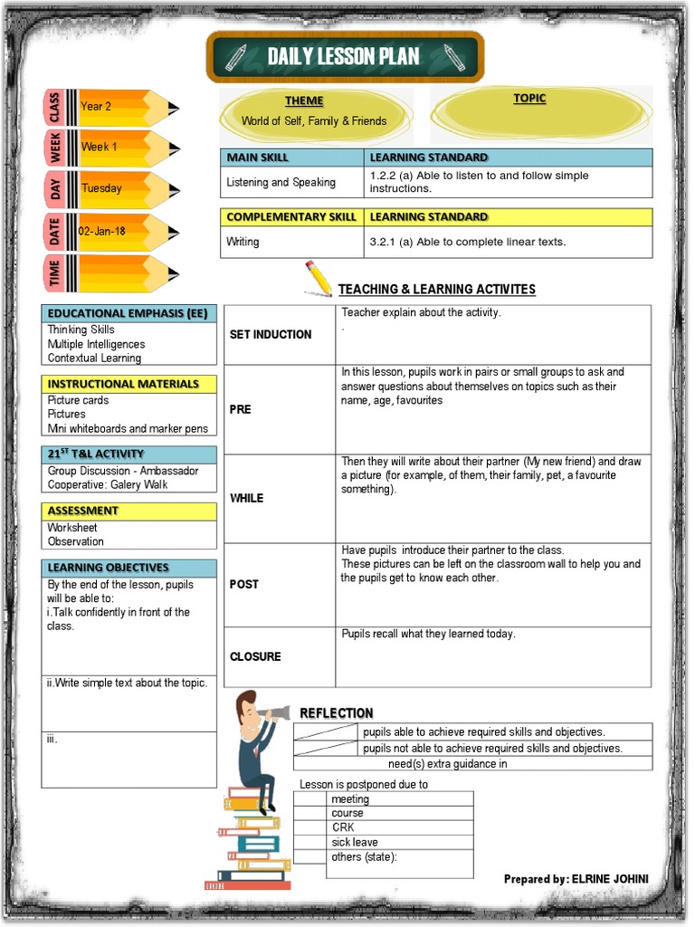 Daily Lesson Plan: Theme Topic | Download Free PDF | Lesson Plan ...
