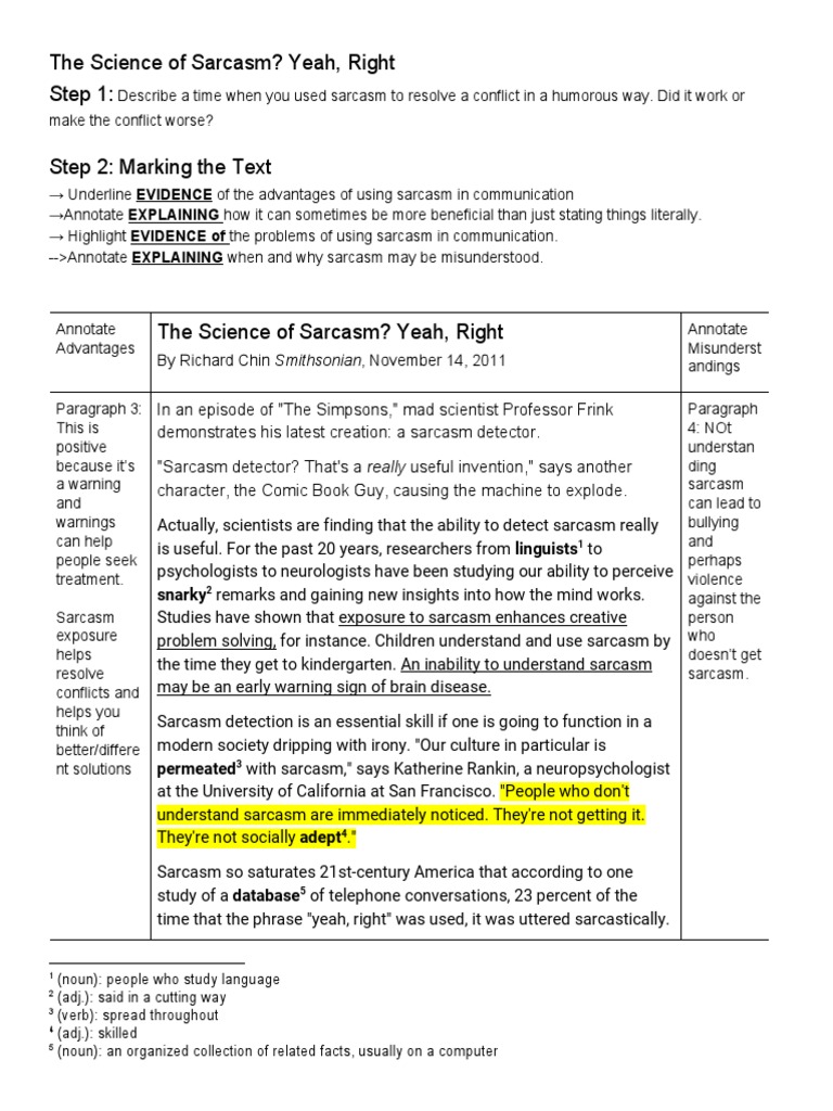 The Science of Sarcasm | Download Free PDF | Anger | Cognitive Science
