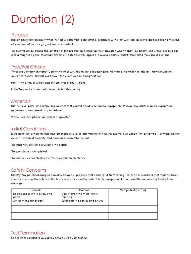 Test Descirption Template Zienty 2 | PDF | Prototype | Safety