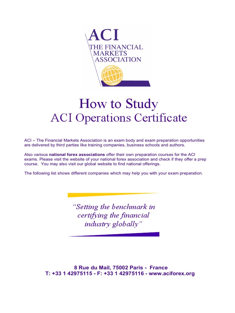 How To Study Aci Operations Certificate v20160418 | PDF | Bahrain ...