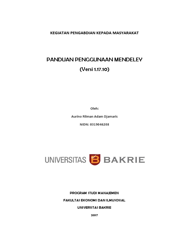 Panduan Mendeley PDF | PDF