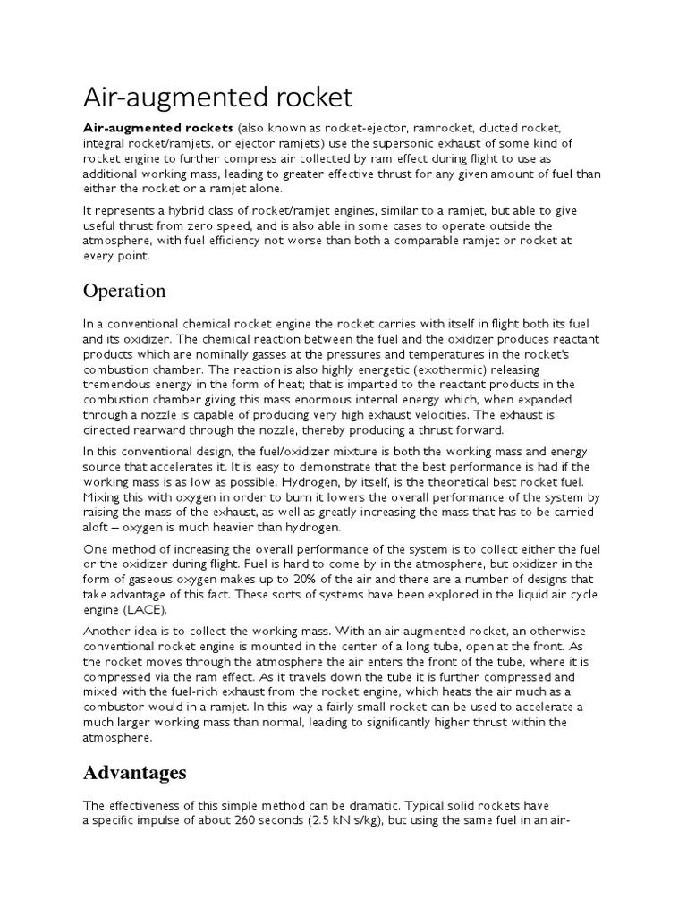 Integral Ram Rocket | PDF | Internal Combustion Engine | Propulsion