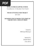 Hollow Prism Physics Investigatory Project Class 12 CBSE | PDF | Prism ...