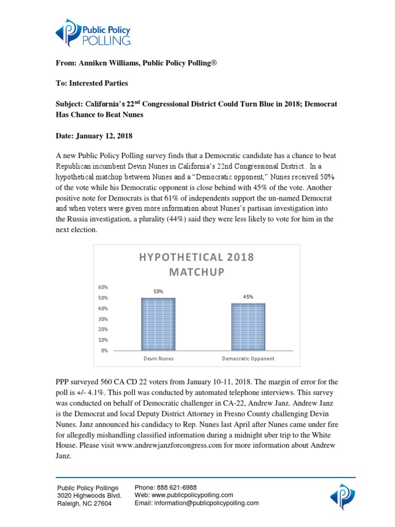 CA-22 PPP For Andrew Janz (Jan. 2018) | PDF | Democratic Party (United ...