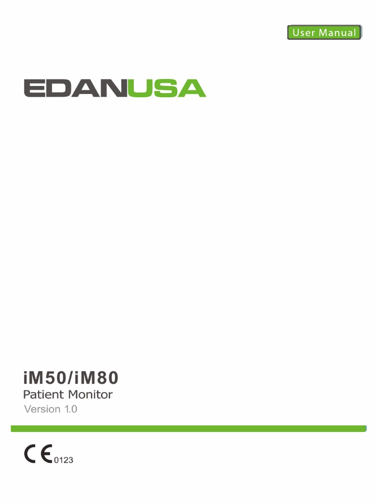 Edan - Im50 - Im80 - User Manual | PDF | Electrocardiography | Monitoring (Medicine)