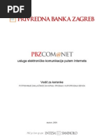 Internet Bankarstvo PBZ | PDF