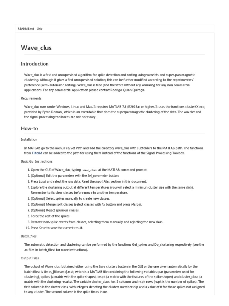 Readme PDF | PDF | Matlab | Computer File