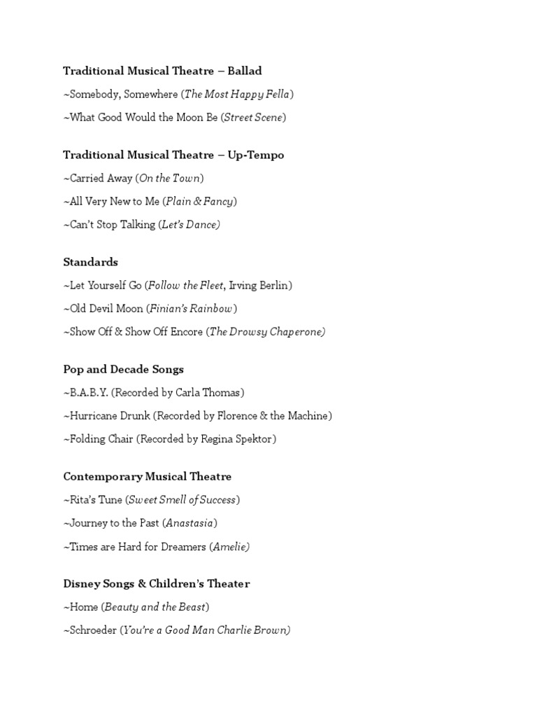 A Musical Journey Through Genres: A Survey of Songs from Traditional ...