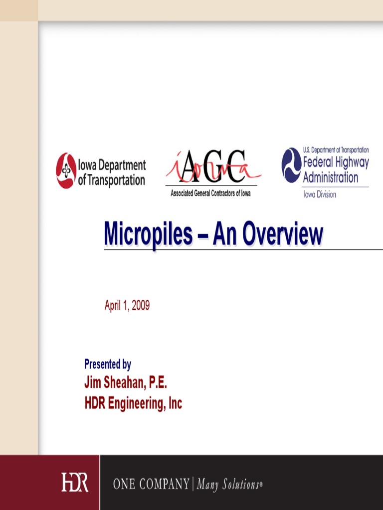 Overview of Micropile Foundations | PDF | Deep Foundation ...