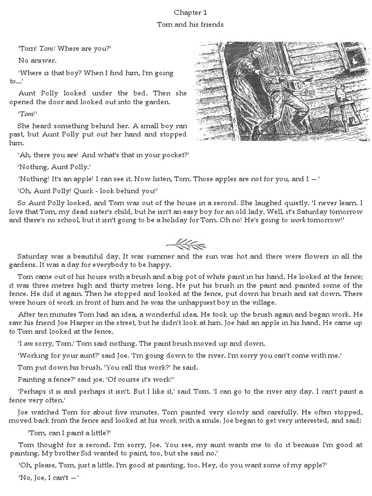 Tom Sawyer Chapter 1 Summary | PDF | The Adventures Of Tom Sawyer ...