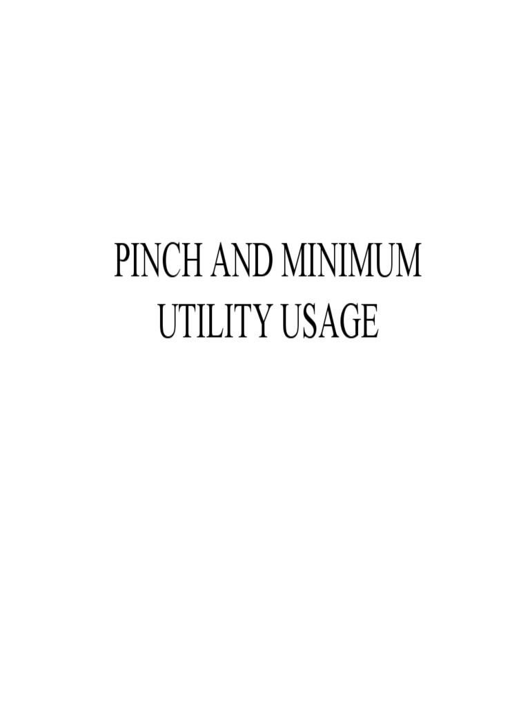 Pinch and Minimum Utility Usage | PDF | Physical Chemistry | Continuum ...