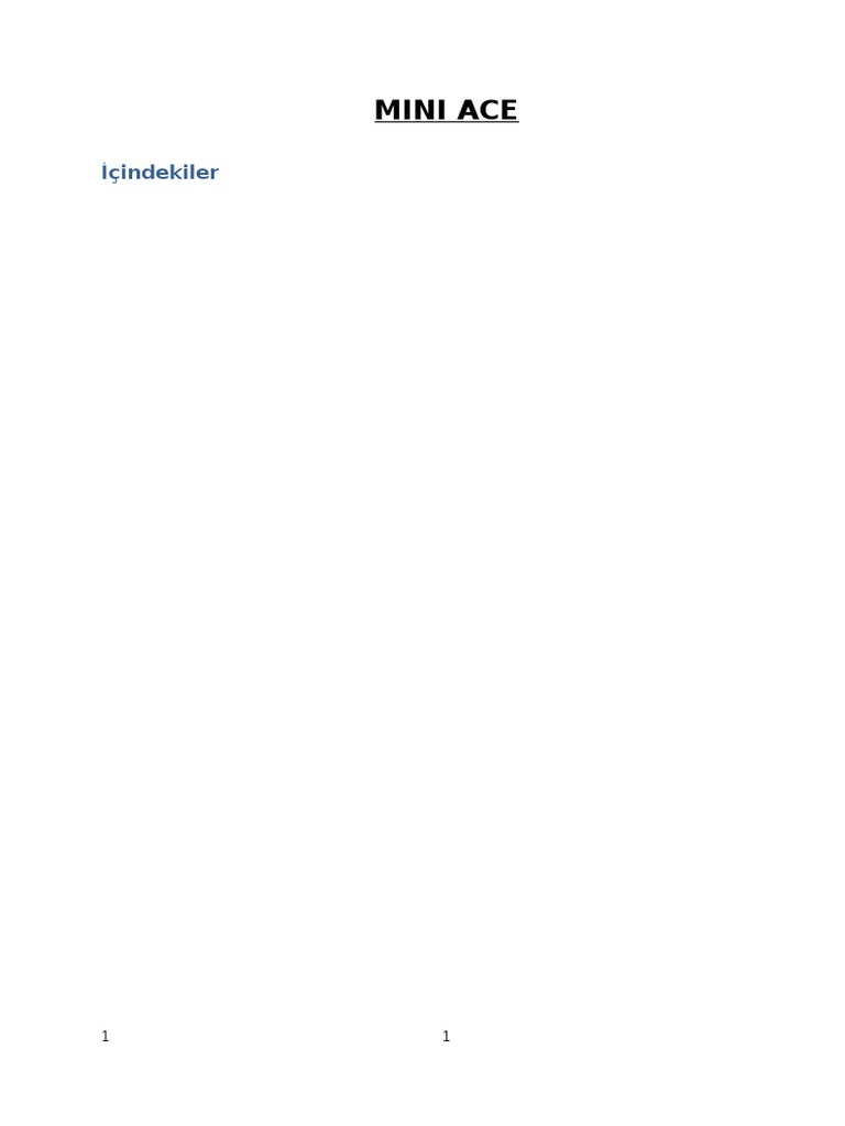 Mini Ace: İçindekiler | PDF | Mach Number | Stall (Fluid Mechanics)