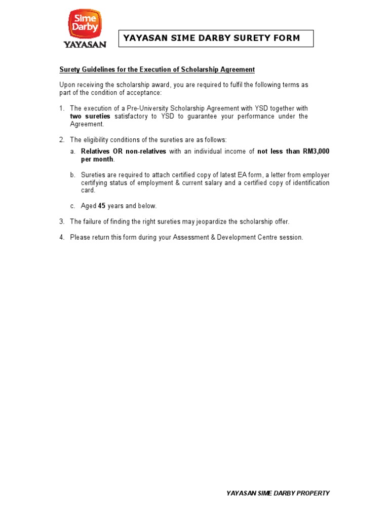 20170331114153YSD Surety Form | PDF | Government | Business