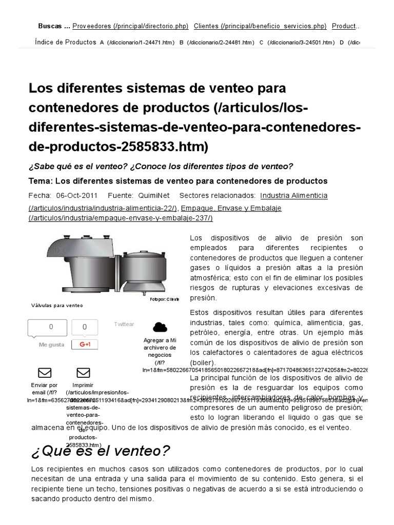 Los Diferentes Sistemas de Venteo para Contenedores de Productos ...
