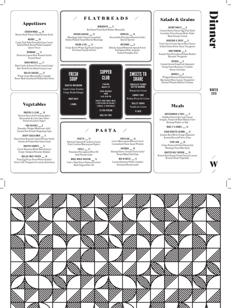 The Warbler Menu | Pickling | French Fries