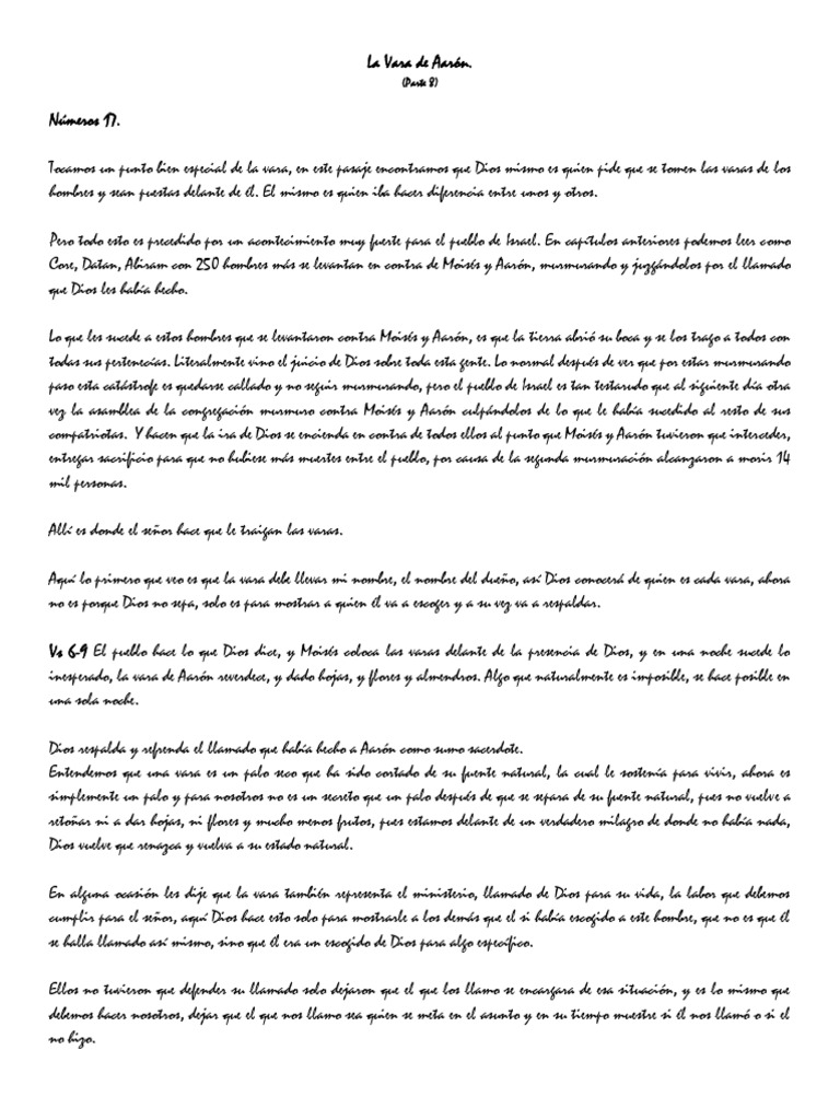 La vara 8 - La Vara de Aarón.docx | Dios | Pobreza | Prueba gratuita de ...
