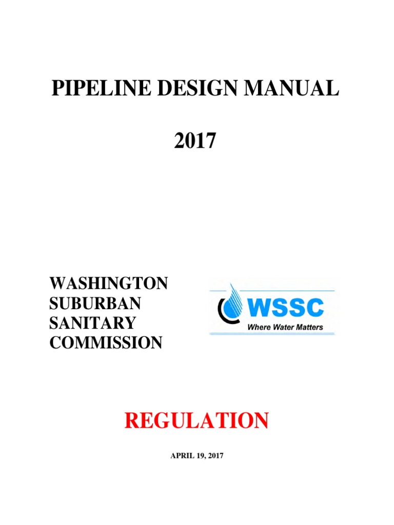2017 WSSC Pipeline Design-1 | PDF | Specification (Technical Standard ...