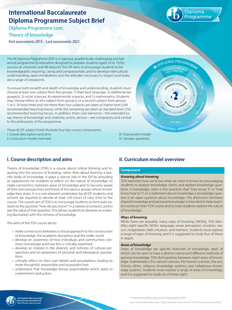 International Baccalaureate Diploma Programme Subject Brief | Download Free PDF | Epistemology ...