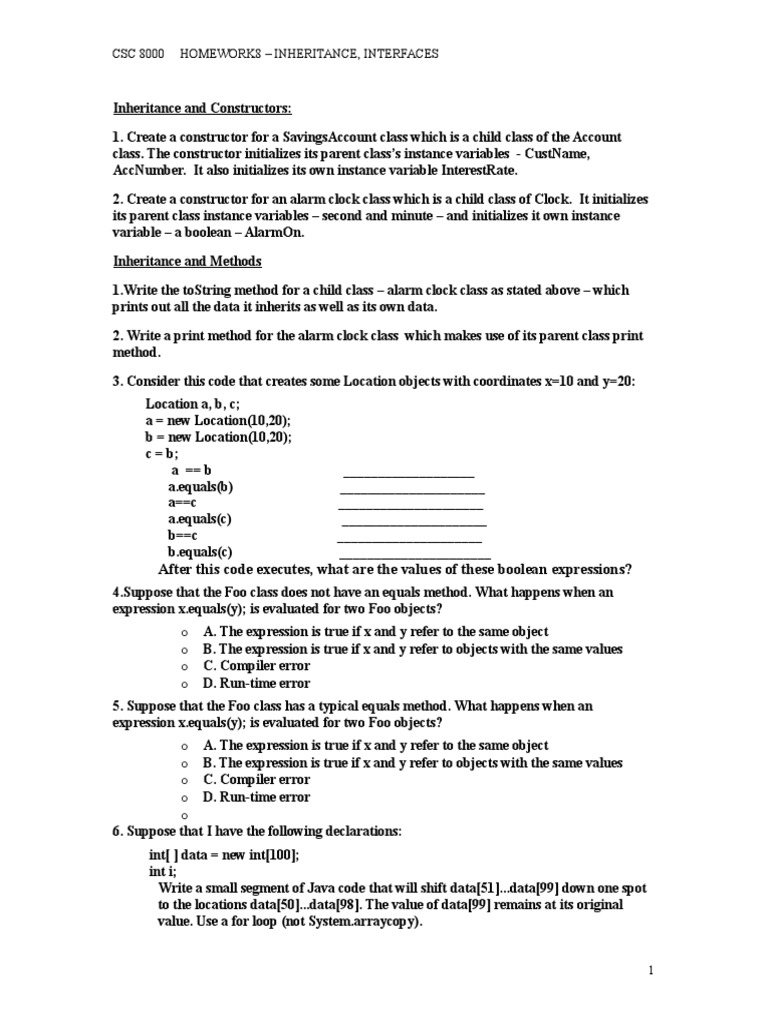 Homework 8 Pdf Class Computer Programming Method Computer Programming