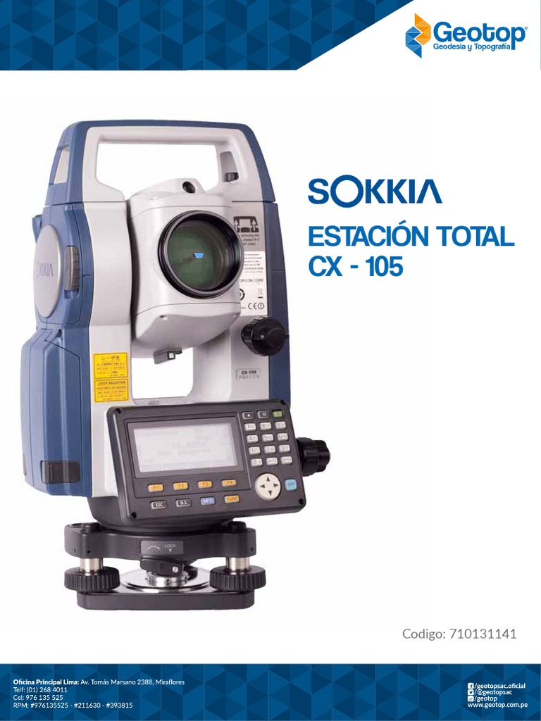 Estacion Total cx105 Sokkia Geotop PDF | PDF | Electrónica | Science