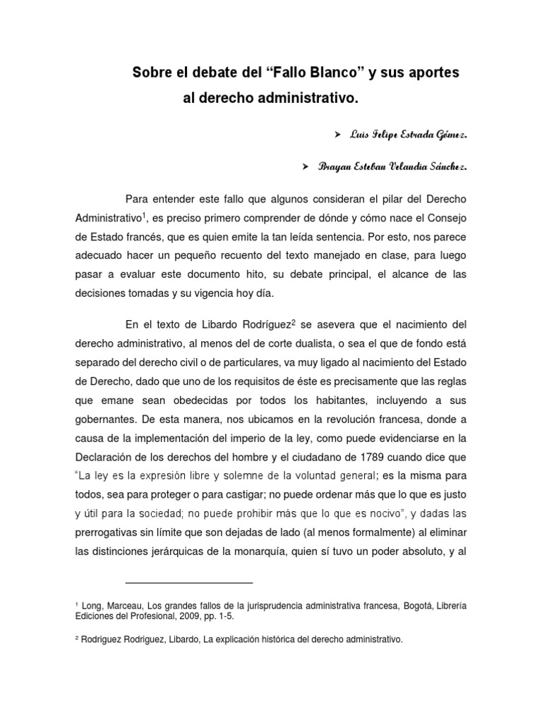 A Proposito Del Fallo Blanco | PDF | Jurisdicción | Estado (política)