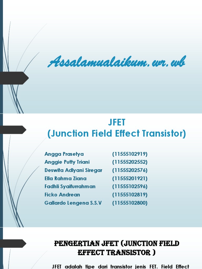 Pengertian dan Karakteristik JFET | PDF | Metode & Bahan Ajar | Sains ...