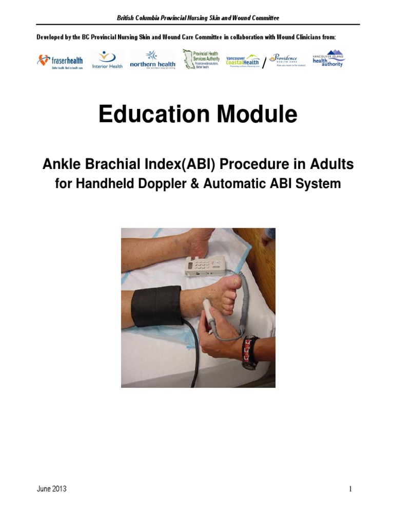 WC ABI Module | PDF | Medical Ultrasound | Pulse
