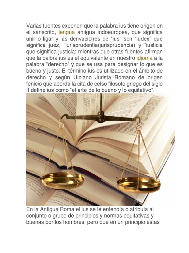 Origen y significado del término "ius" | PDF