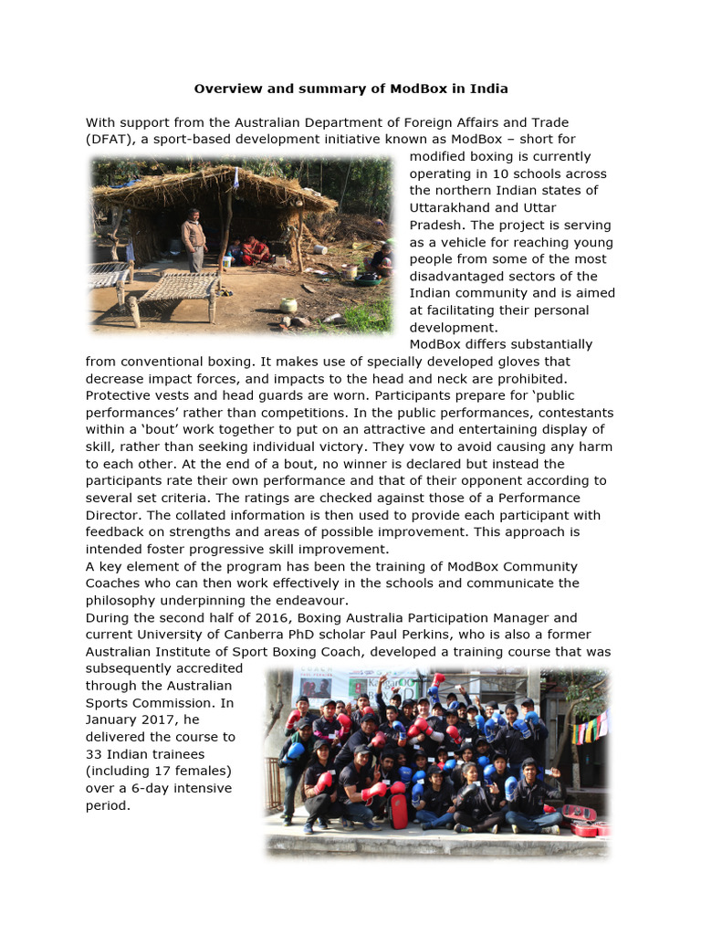 ModBox: Modified Boxing in India | PDF | Australia