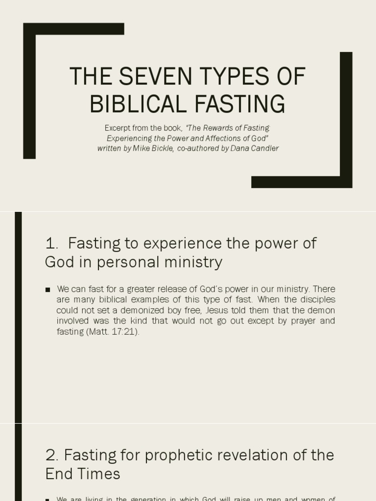 The Seven Types of Biblical Fasting | Esther | Daniel (Biblical Figure)