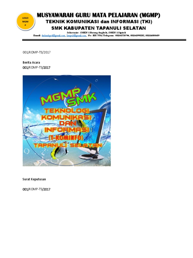 Cop Surat MGMP | PDF | Bisnis | Seni