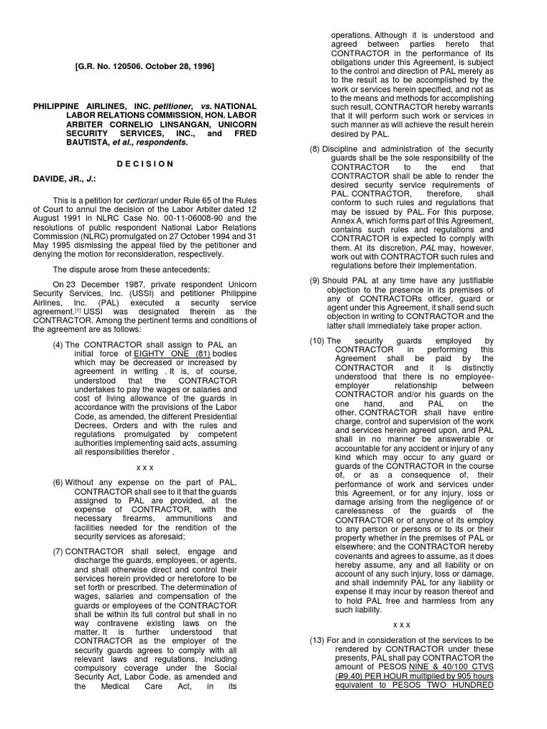 11-PAL Vs NLRC | PDF | Employment | Judgment (Law)