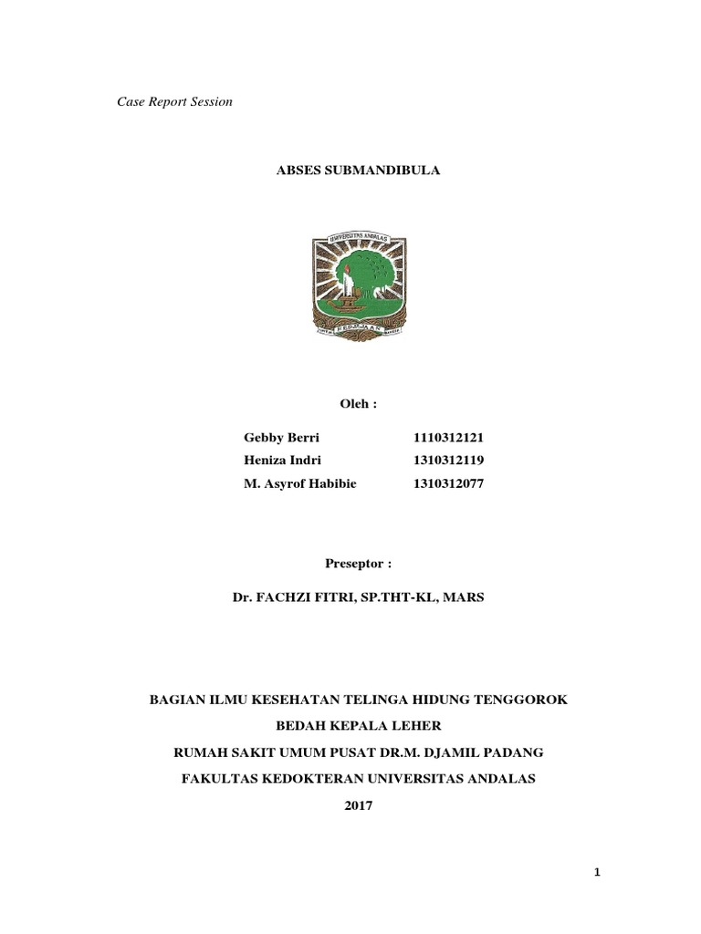 CRS Abses Submandibula | PDF