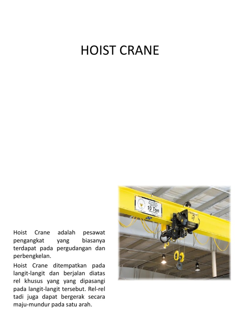 Komponen dan Kerja Hoist Crane | PDF