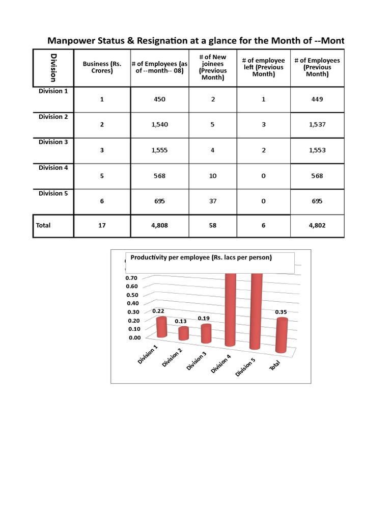 HR MIS For Every Month | PDF | Employment | Labor