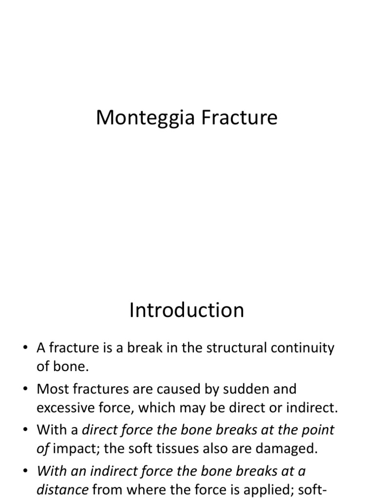 Monteggia Fracture | PDF | Traumatology | Musculoskeletal System