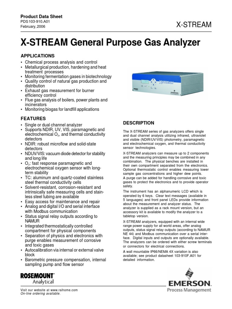 X-STREAM General Purpose Gas Analyzer | PDF | Ultraviolet | Celsius