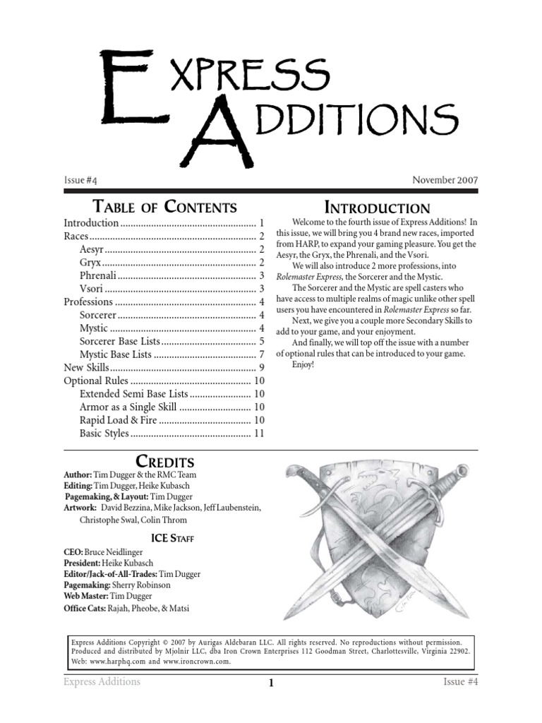 Rolemaster Express Additions 04 | PDF | Evaporation | Water