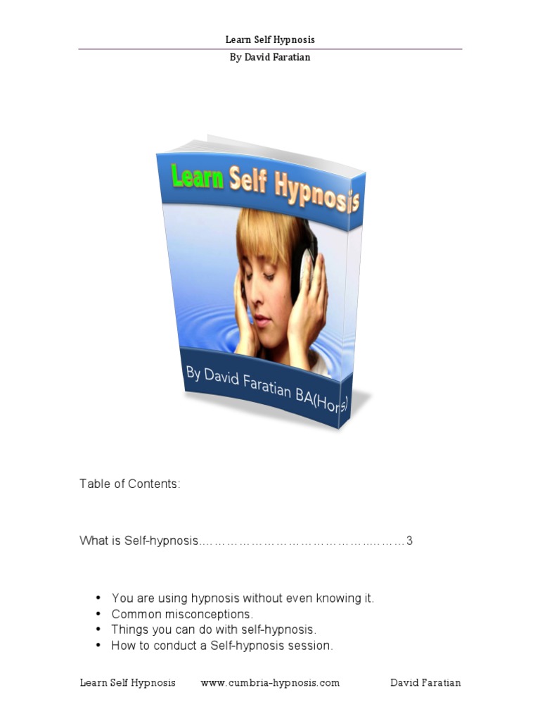 Learn Self Hypnosis Ebook | PDF | Hypnosis | Relaxation (Psychology)